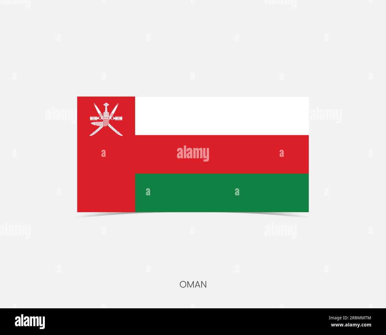 Oman Rectangle flag icon with shadow Stock Vector Image & Art - Alamy