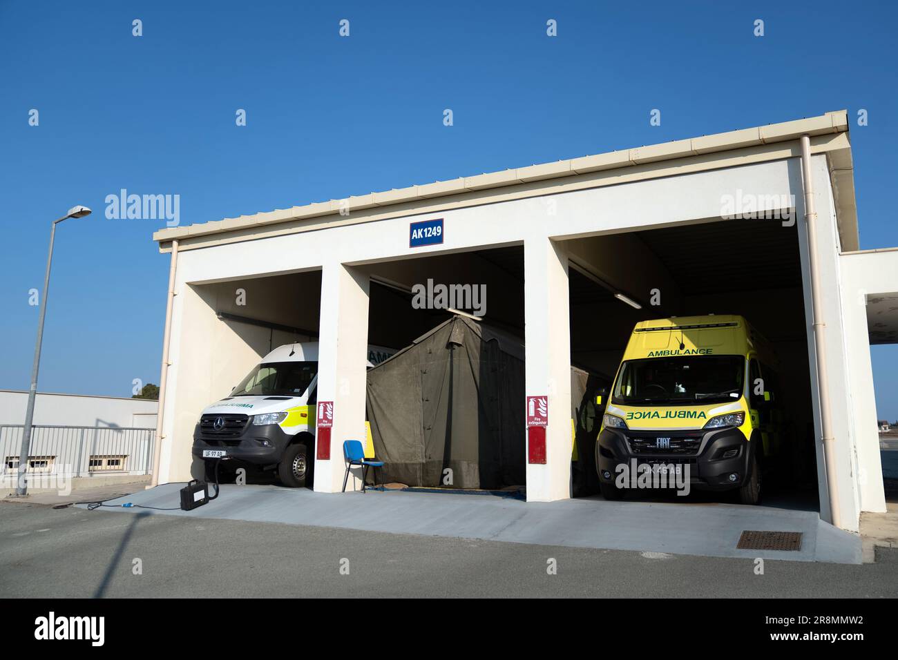 General view of the ambulance station at the medical centre on RAF ...