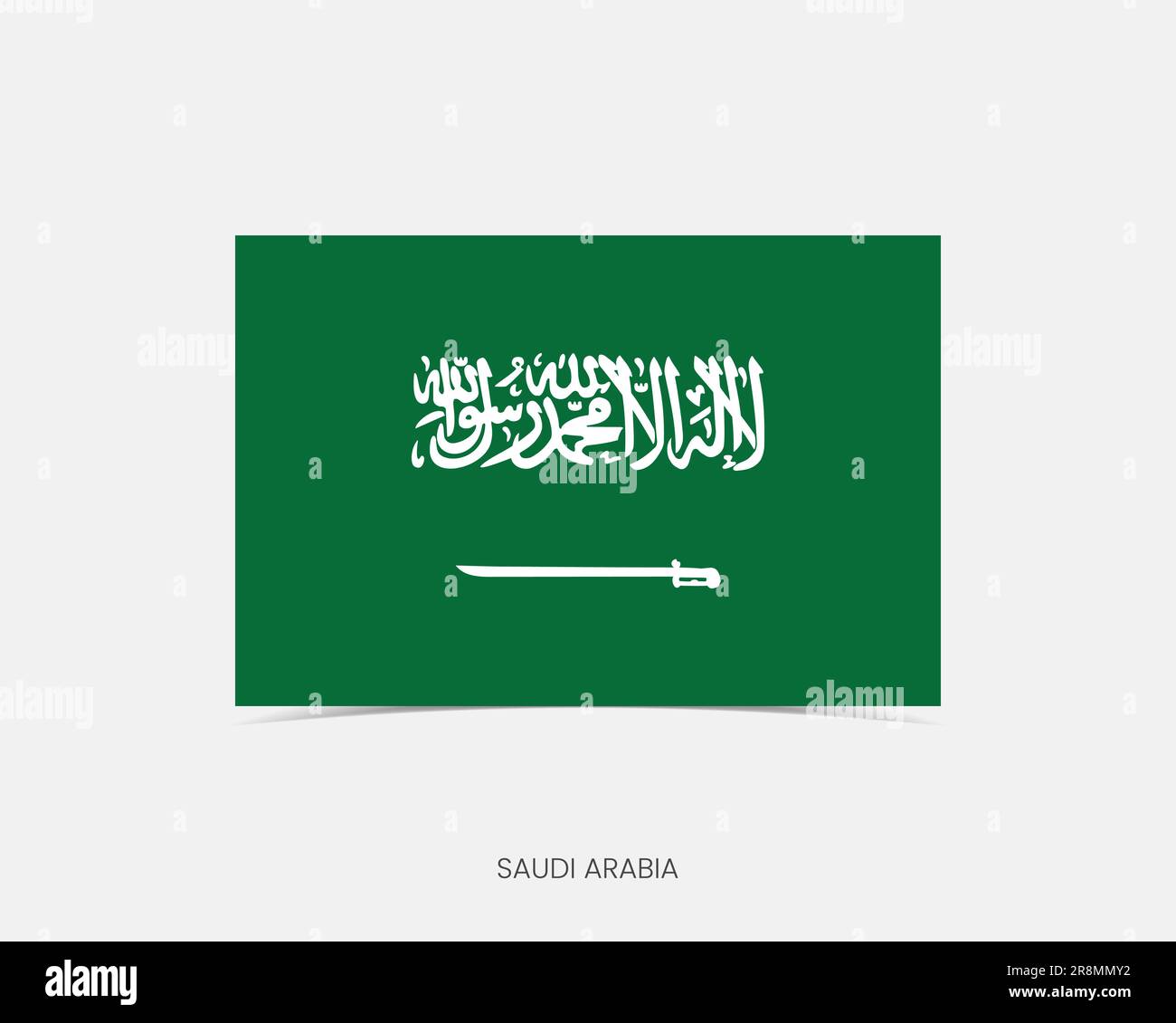 Saudi Arabia Rectangle flag icon with shadow Stock Vector Image & Art ...