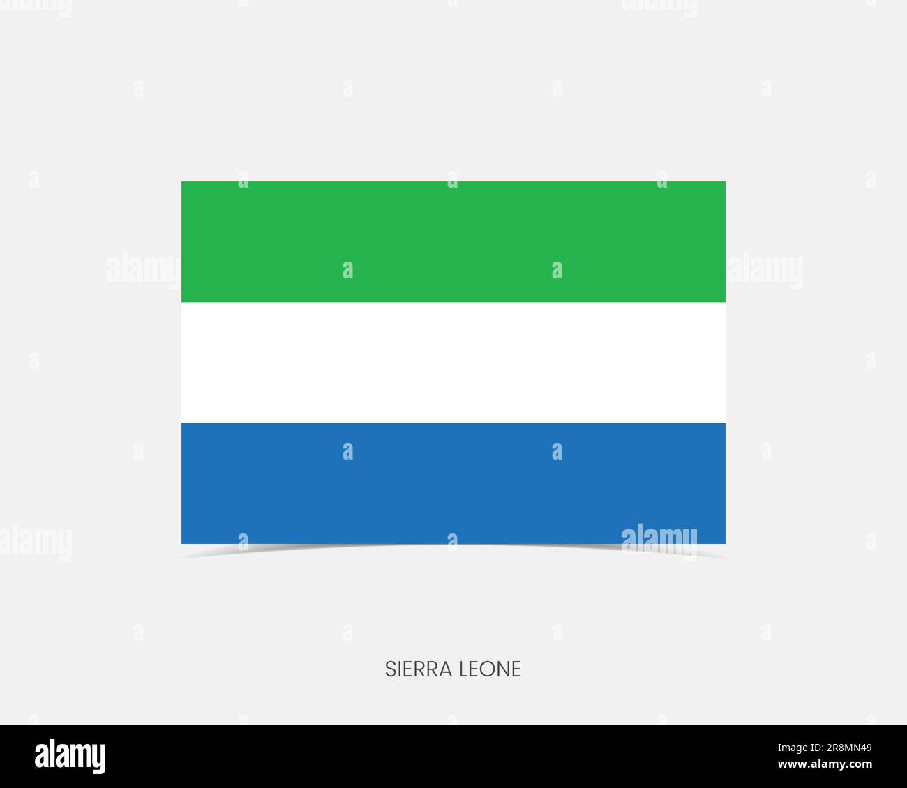 Sierra Leone Rectangle flag icon with shadow Stock Vector Image & Art ...