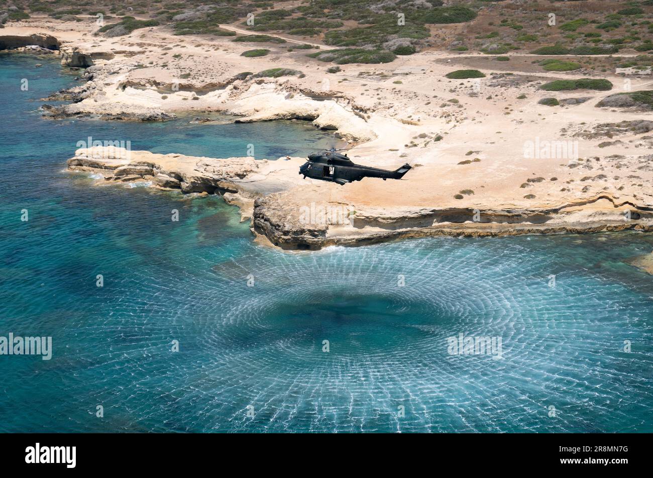 A Puma helicopter from 84 Squadron based at RAF Akrotiri in Cyprus ...