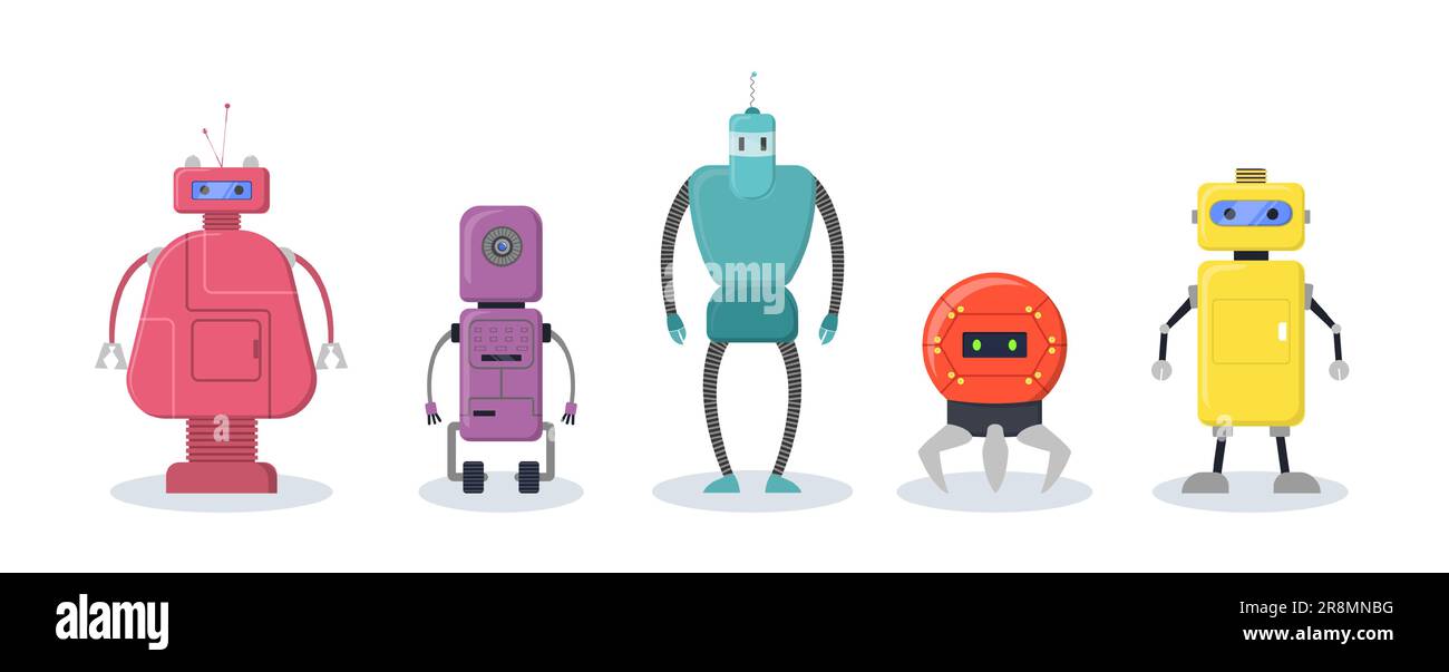 Robotic characters set Stock Vector Image & Art - Alamy