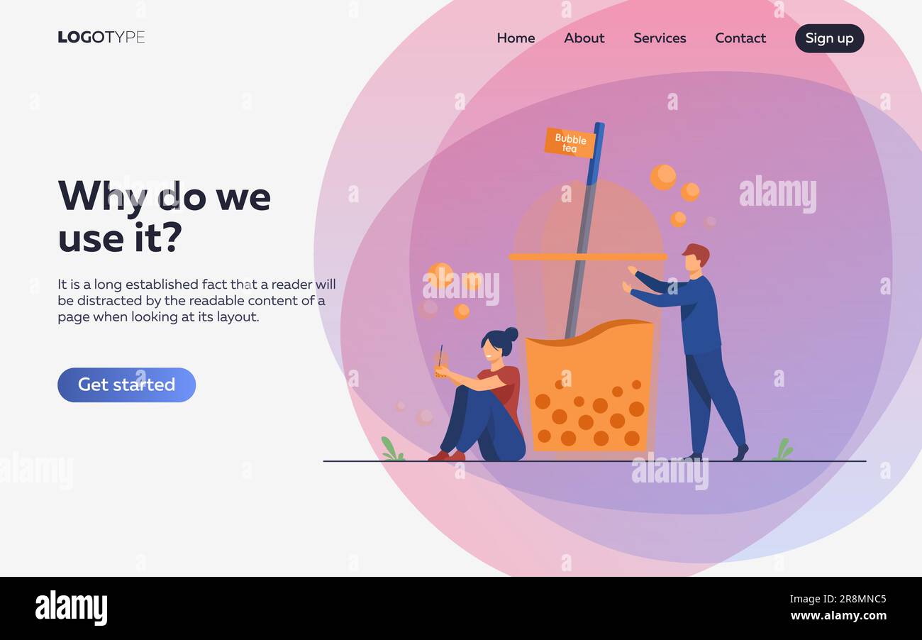 Drinking boba Stock Vector Images - Alamy