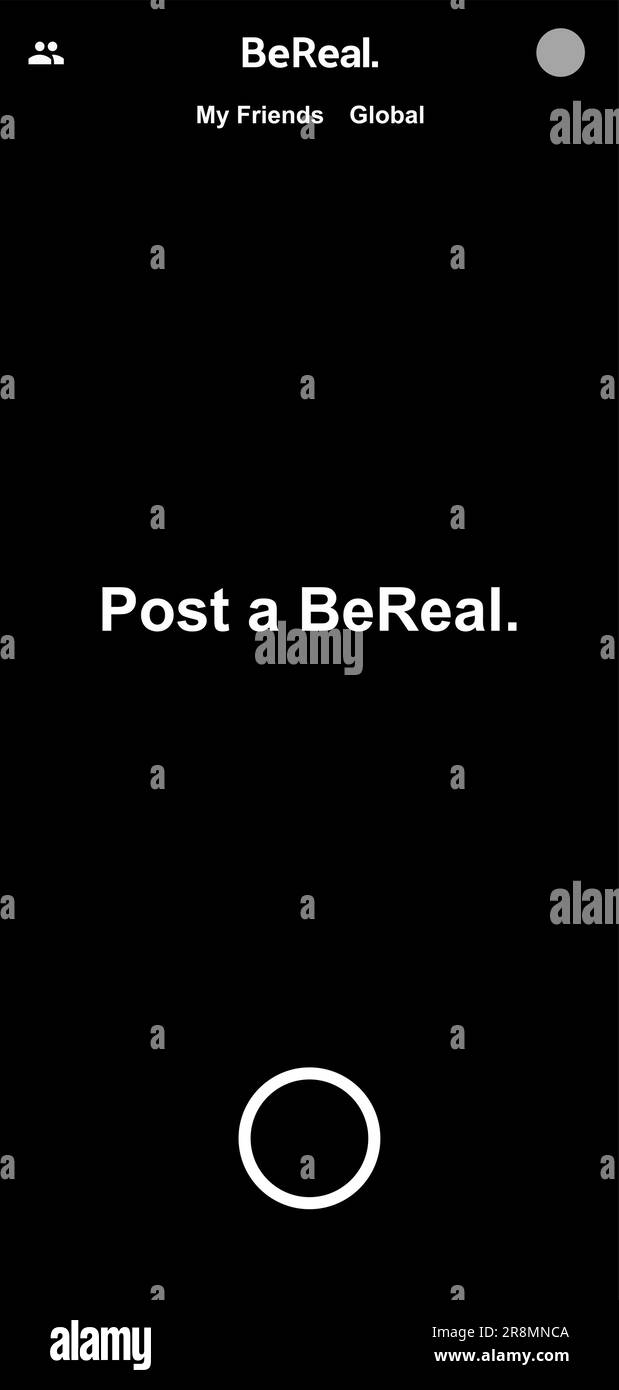 Kharkiv, Ukraine - June 18, 2023. BeReal mockup post template vector ...