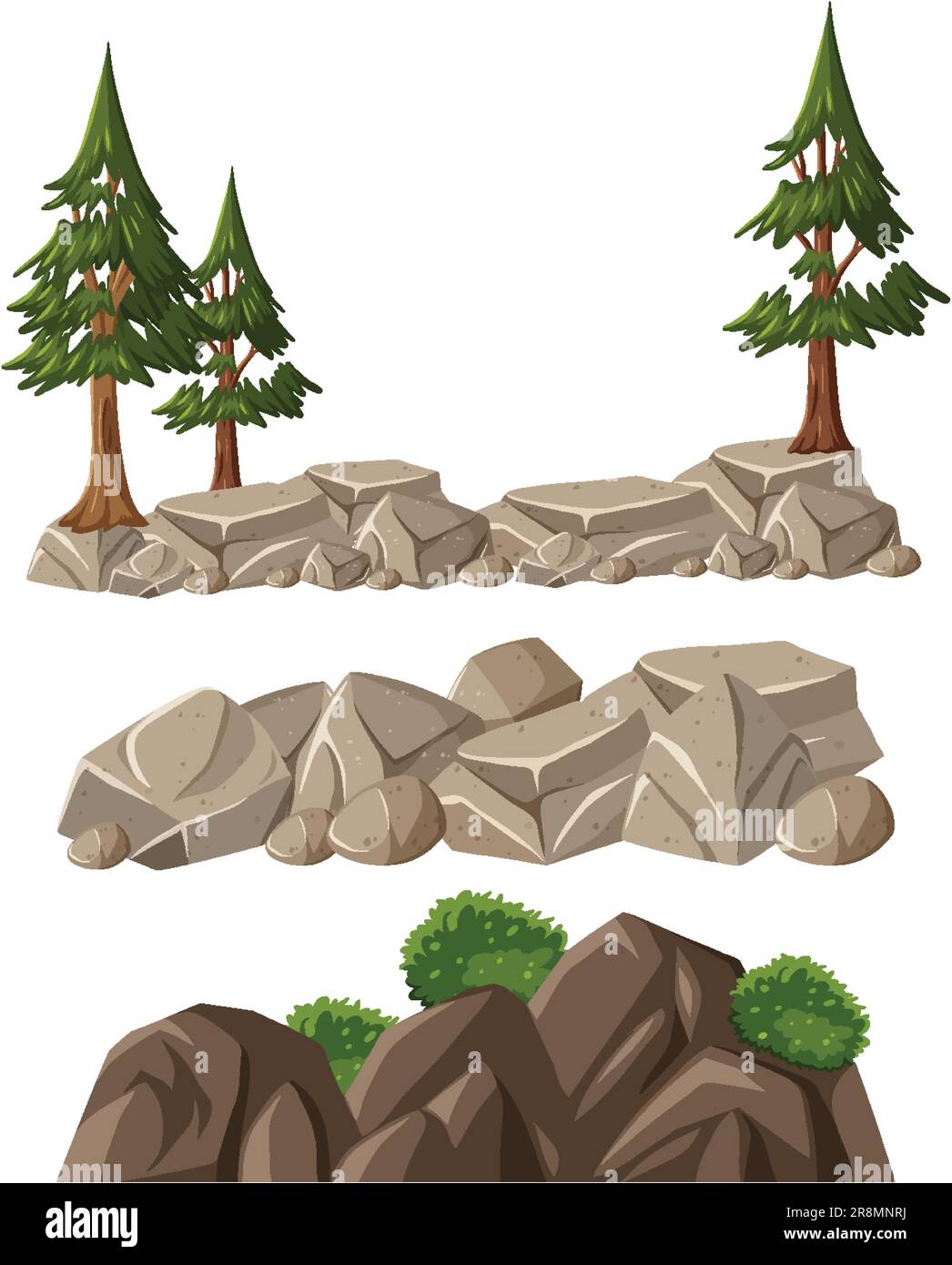 Rock and stone isolated illustration Stock Vector Image & Art - Alamy
