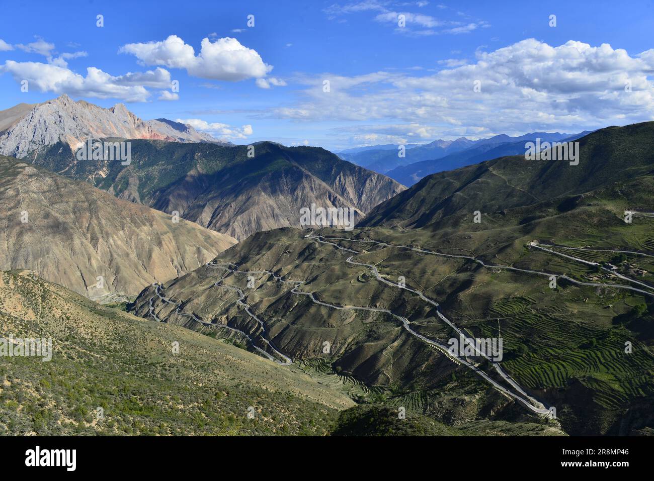 Aerial view serpentine off road hi-res stock photography and images - Alamy