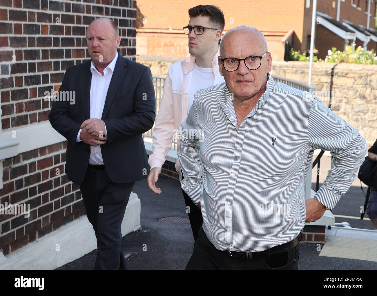 DUP Belfast city councillors (left to right) Alderman Frank McCoubrey ...