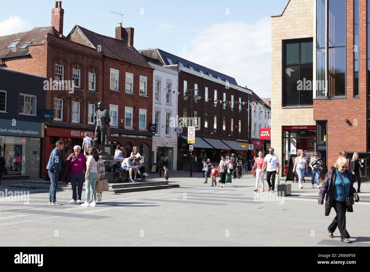 Viewed here on a very warm late April day is Cathedral Square in ...