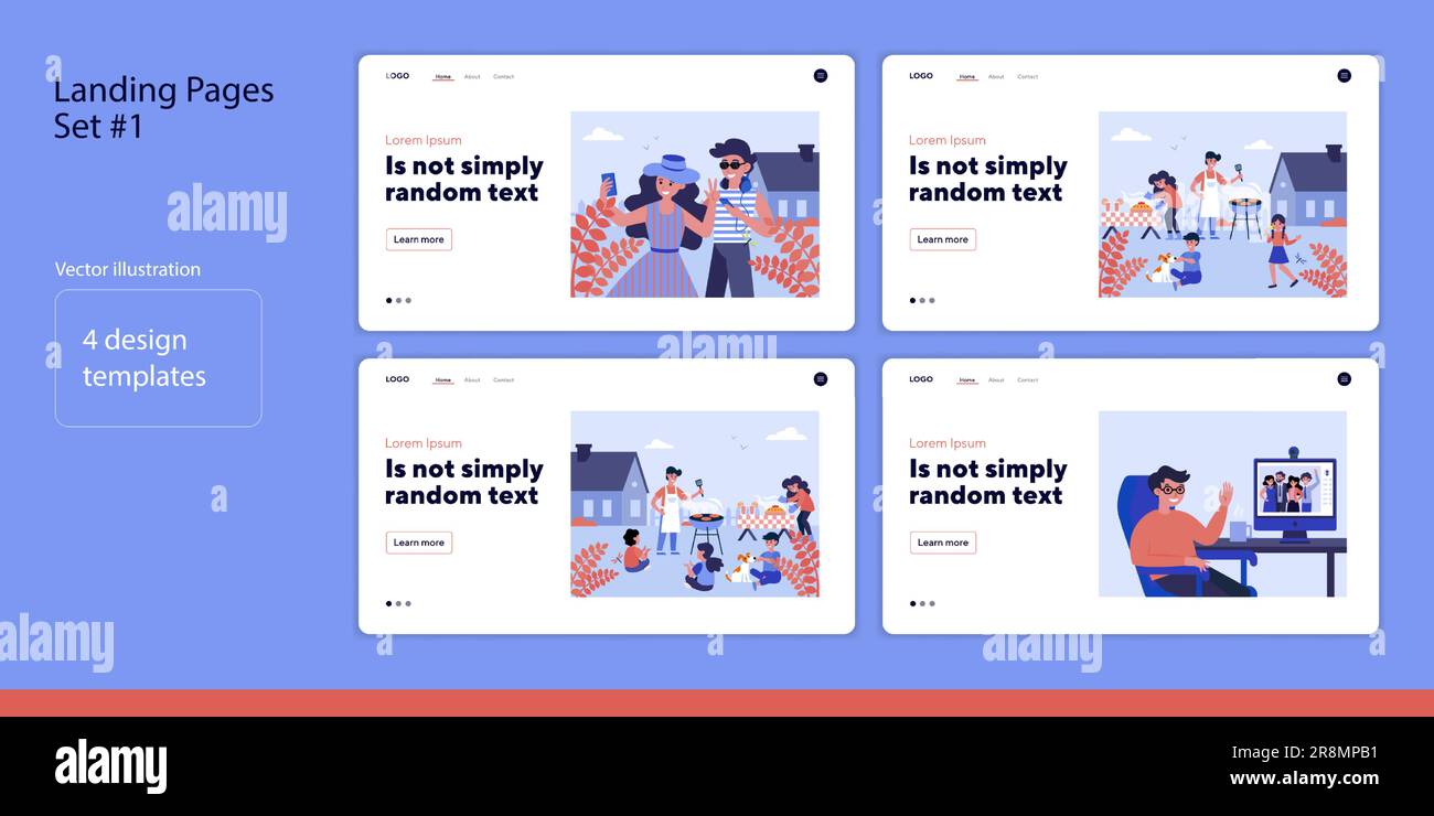 Family having fun picnic Stock Vector Images - Alamy