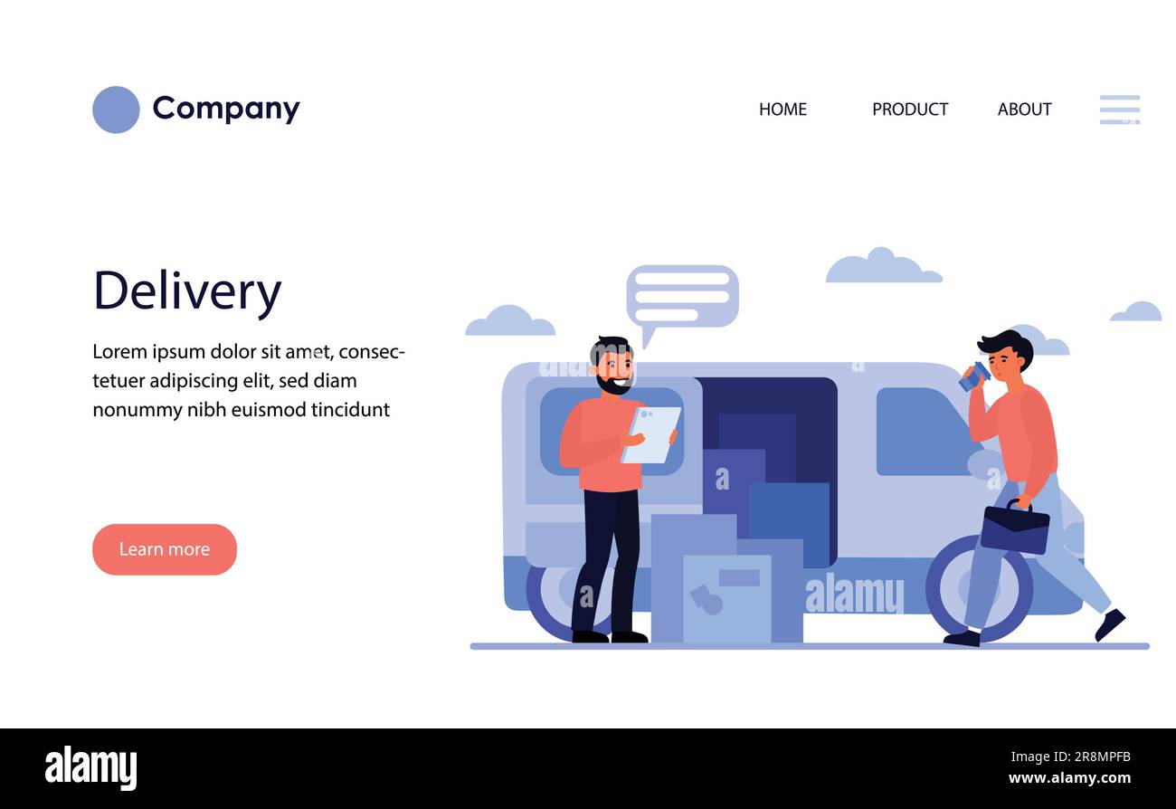 Courier delivered boxes for businessman [Converted] Stock Vector Image ...