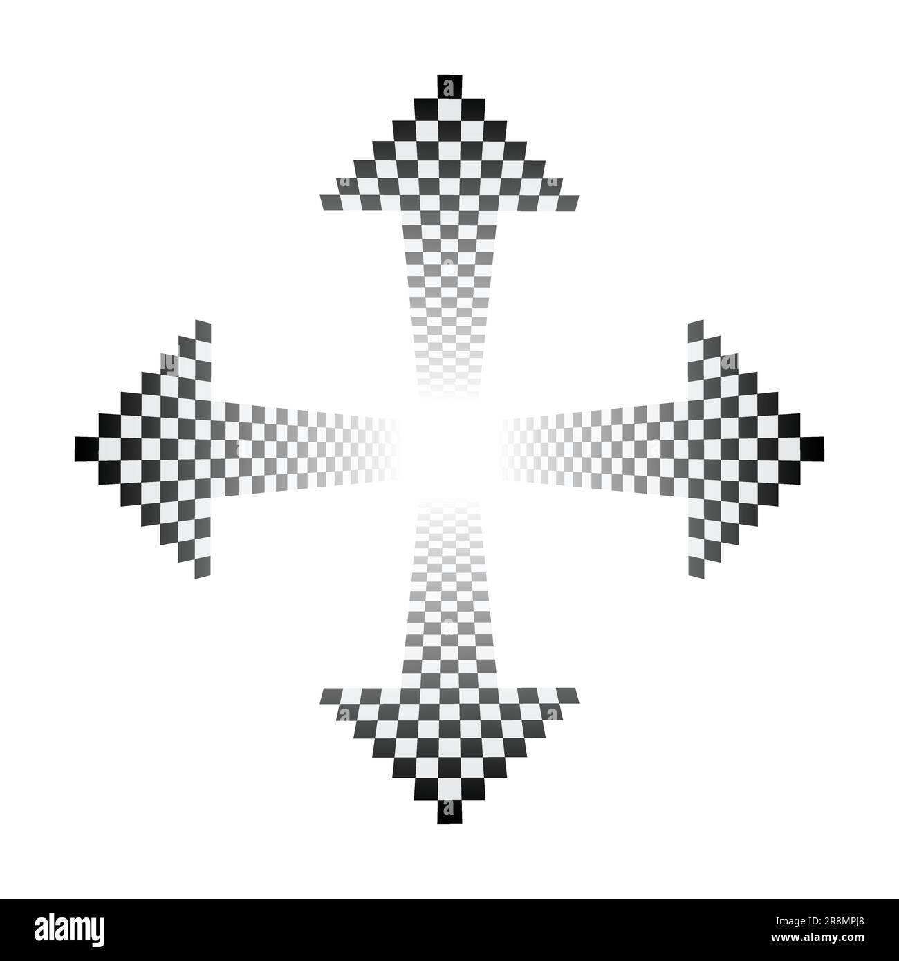Arrows cross checkered flag abstract background Stock Vector Image ...