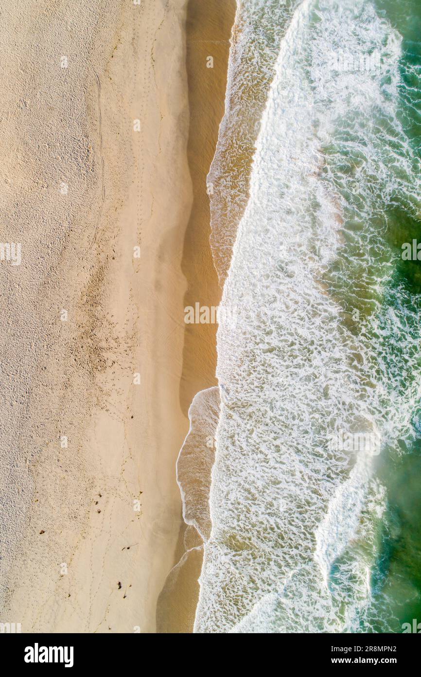 Top view aerial image from drone of an stunning beautiful sea landscape ...