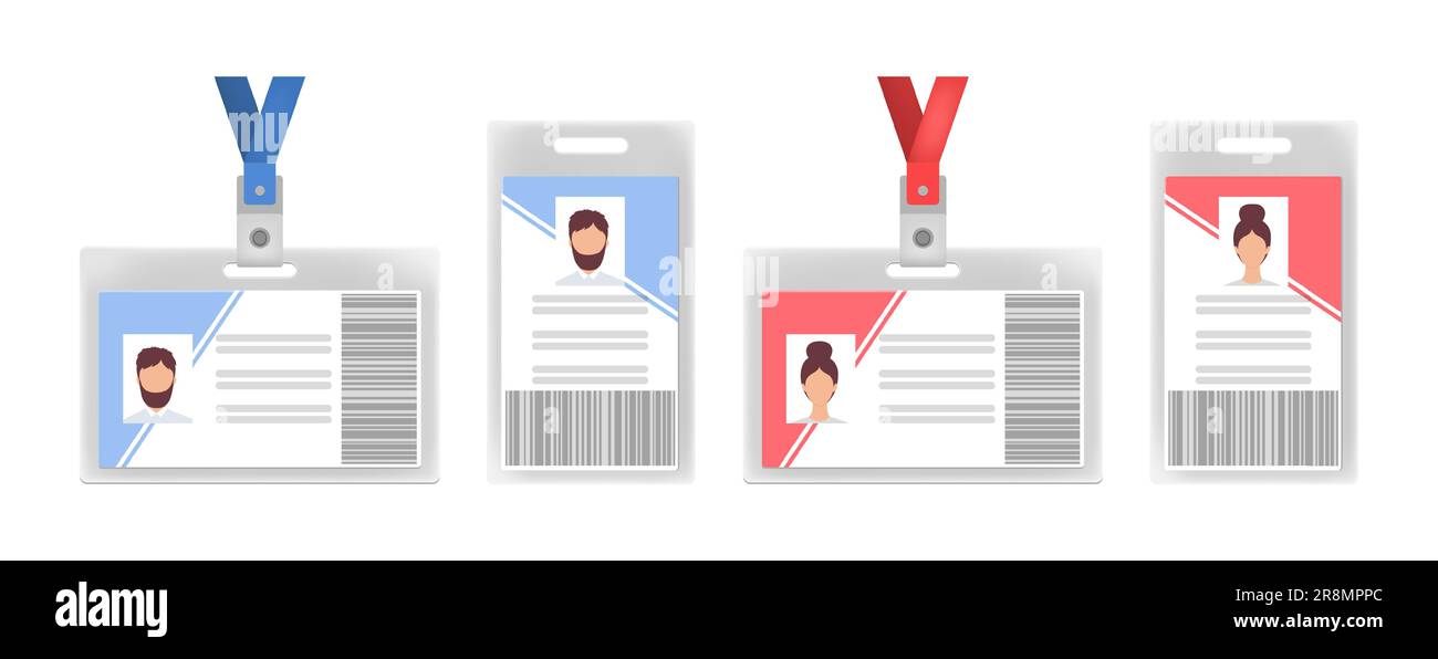 Corporate id cards flat icon set Stock Vector Image & Art - Alamy