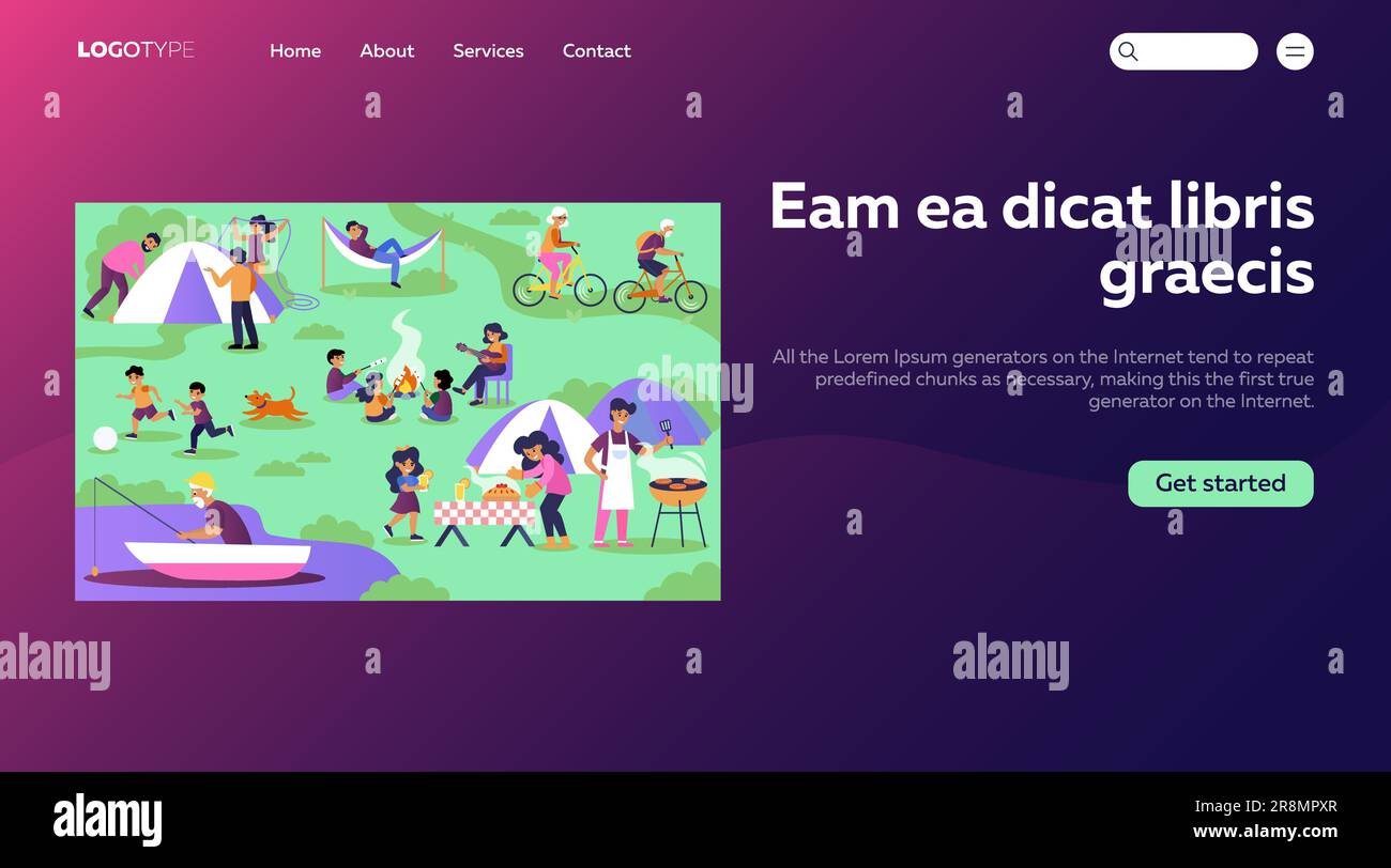 Diverse couple camping hi-res stock photography and images - Alamy