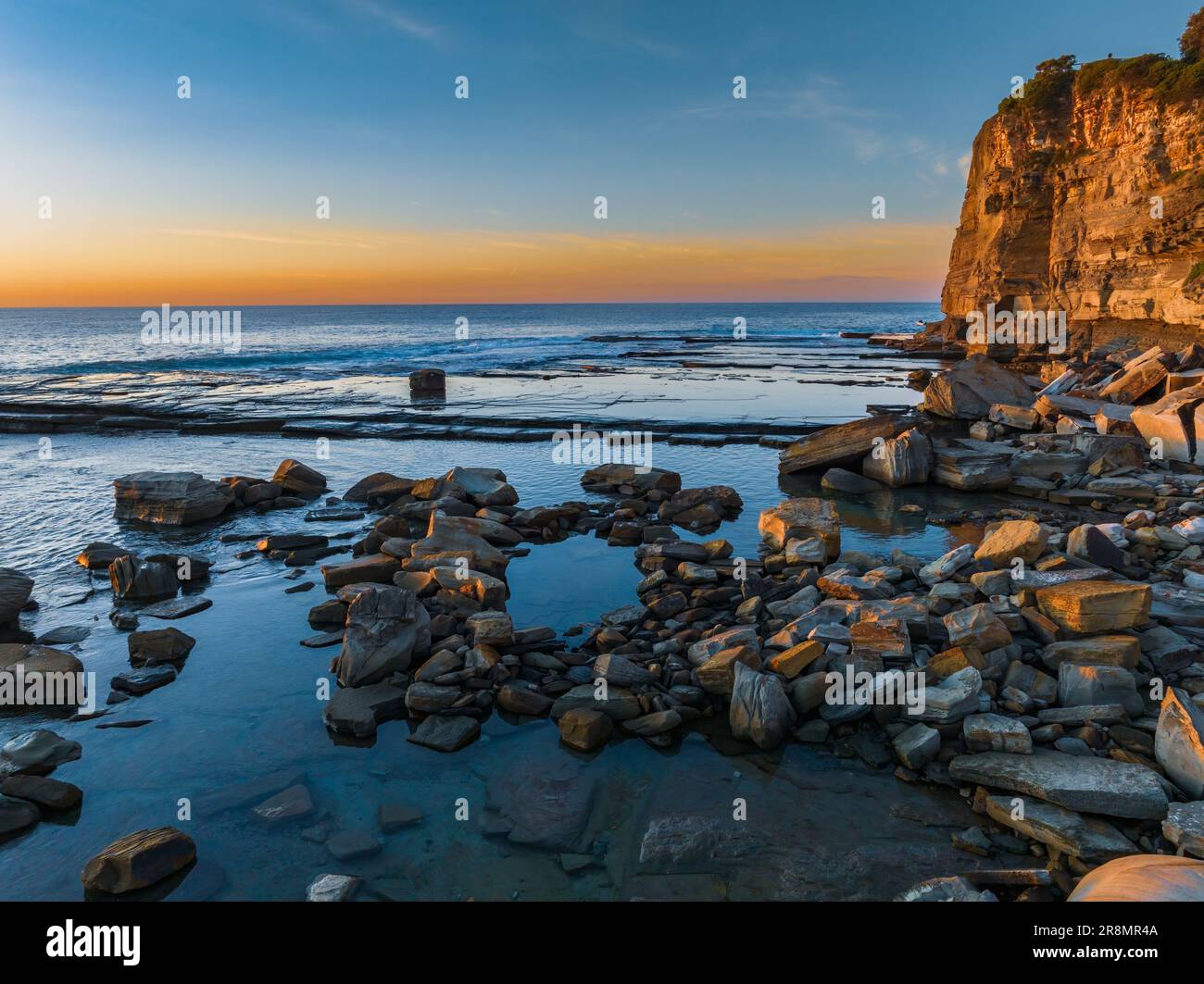 Aerial sunrise seascape from The Skillion in Terrigal, NSW, Australia Stock Photo - Alamy