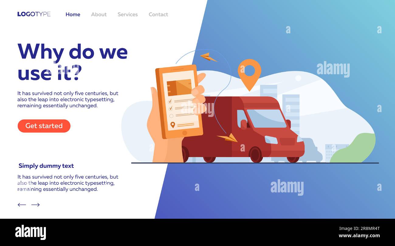 Customer Using Mobile App For Tracking Order Delivery Stock Vector Image And Art Alamy