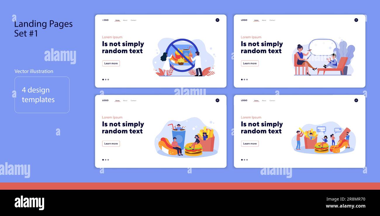 Huge fast food meal Stock Vector Images - Alamy