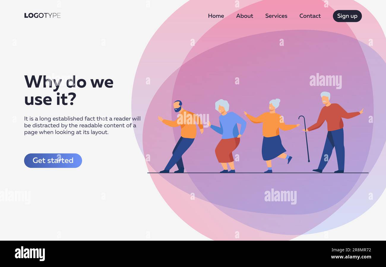 Retired people dancing flat hi-res stock photography and images - Alamy