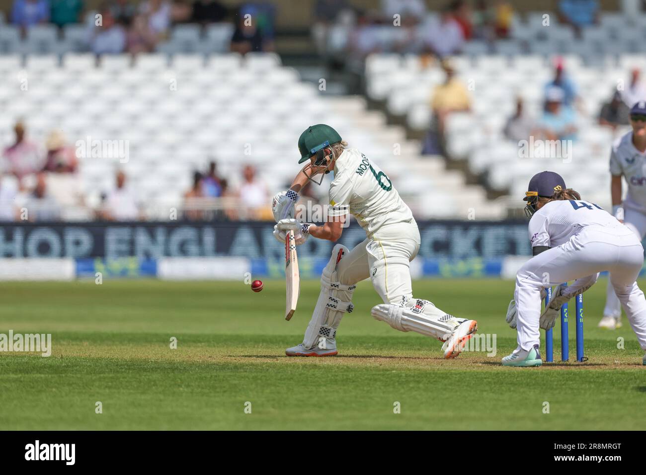 Beth Mooney of Australia hits the ball for one run during the Metro ...