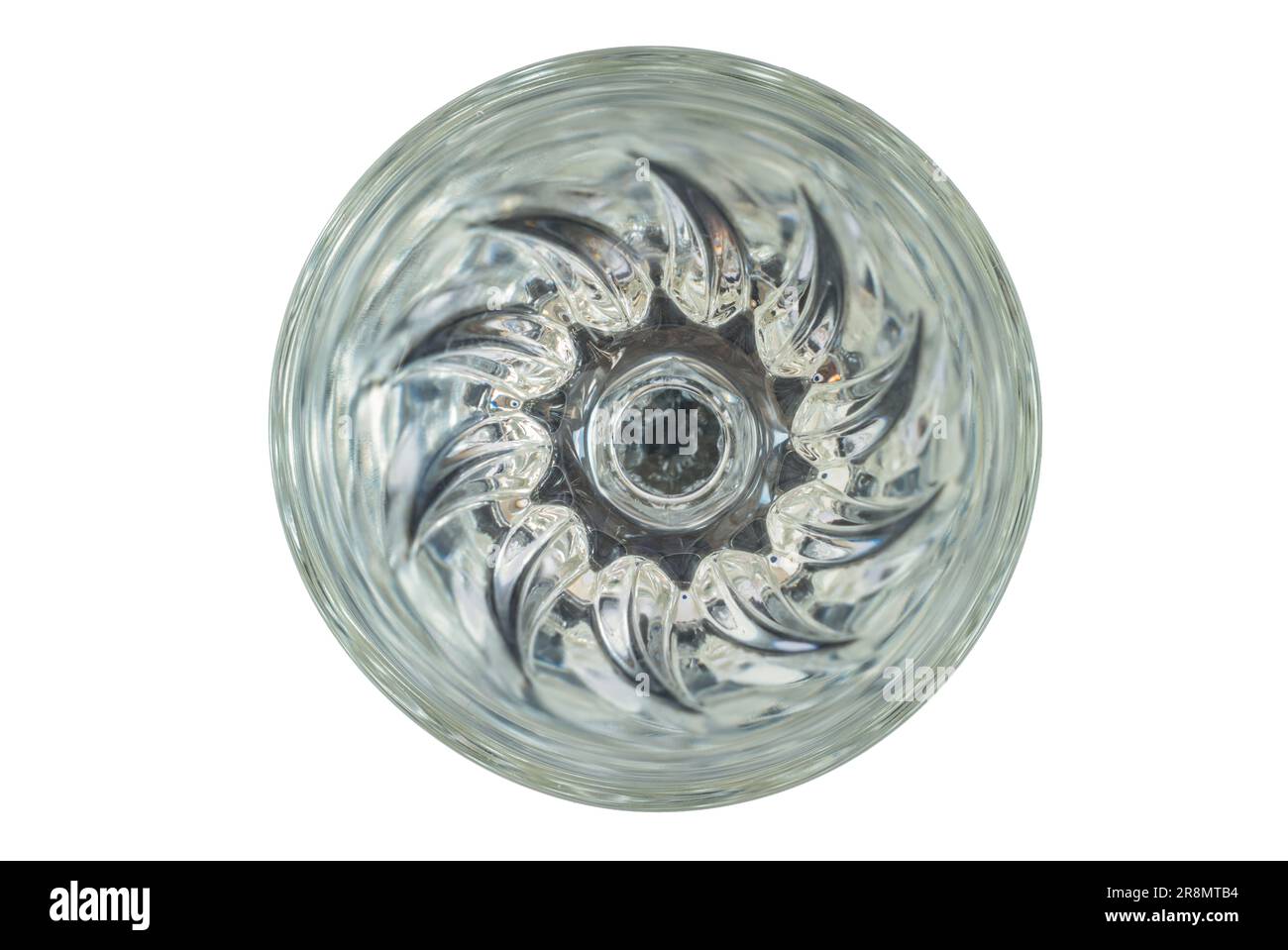 Circle shape glass isolated on white background Stock Photo - Alamy