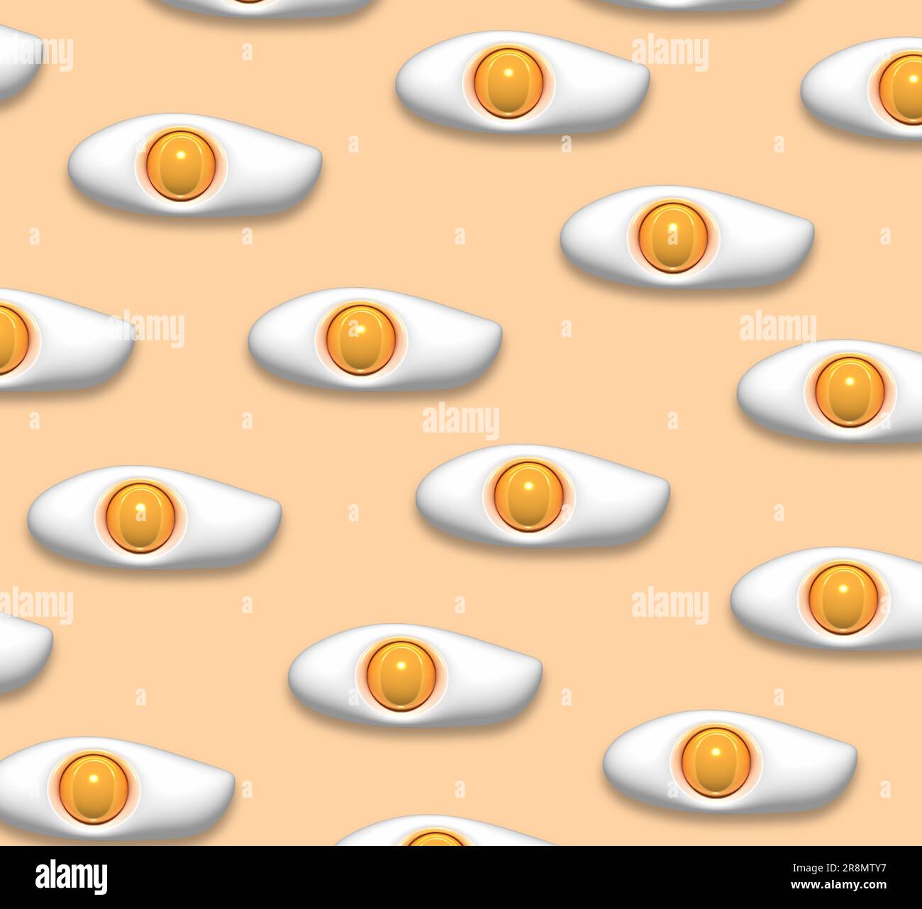 Abstract beige background with scrambled eggs, 3D rendering ...