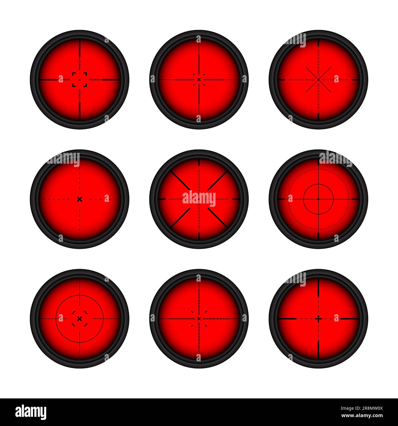Various weapon thermal infrared sights, sniper rifle optical scopes ...