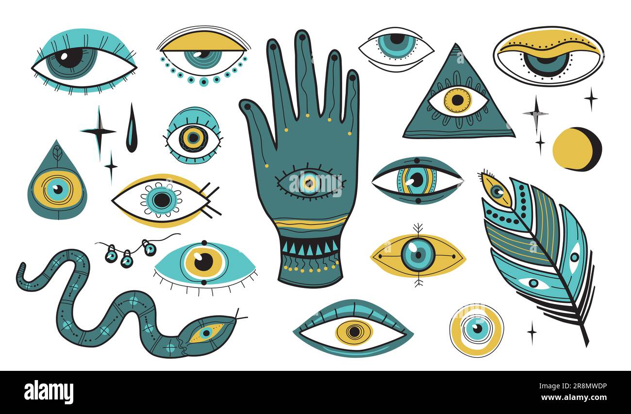 Evil eye set Stock Vector Image & Art - Alamy