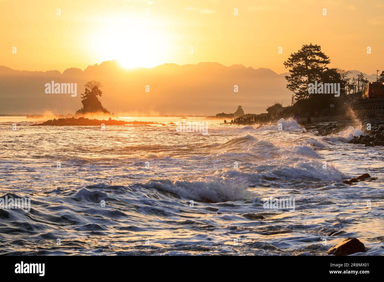 Amaharashi coast sunrise Stock Photo - Alamy