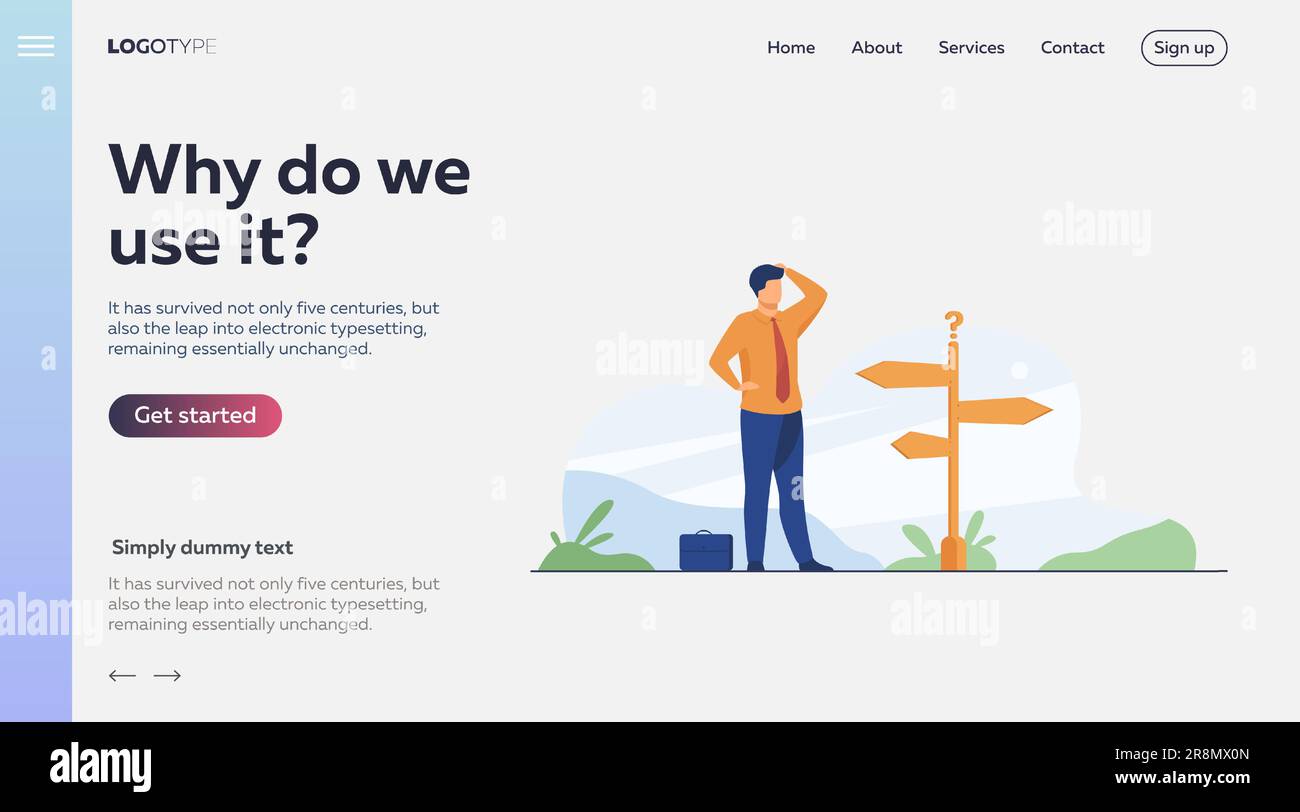 Pensive solution Stock Vector Images - Alamy