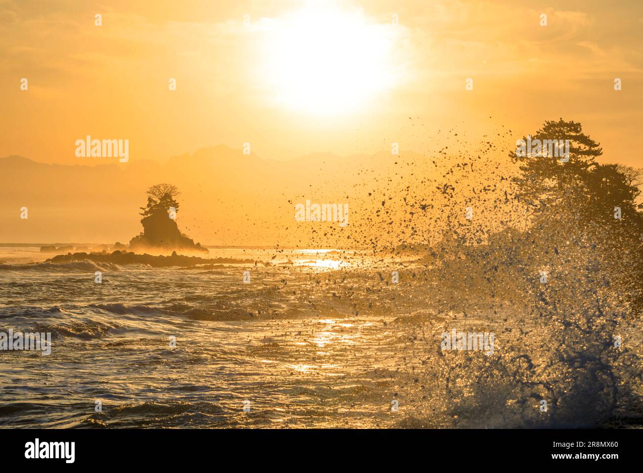 Amaharashi coast sunrise Stock Photo - Alamy