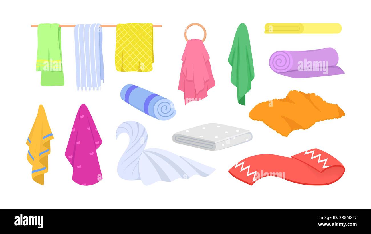 Colorful towels set Stock Vector Image & Art - Alamy