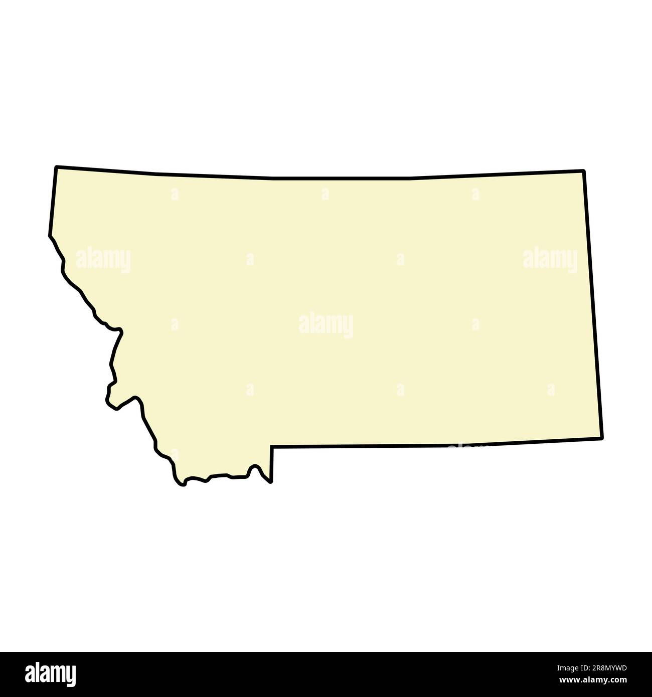 Montana map shape, united states of america. Flat concept icon symbol ...