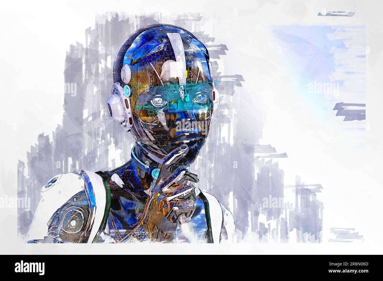 3d computer generated female robot hi-res stock photography and images ...