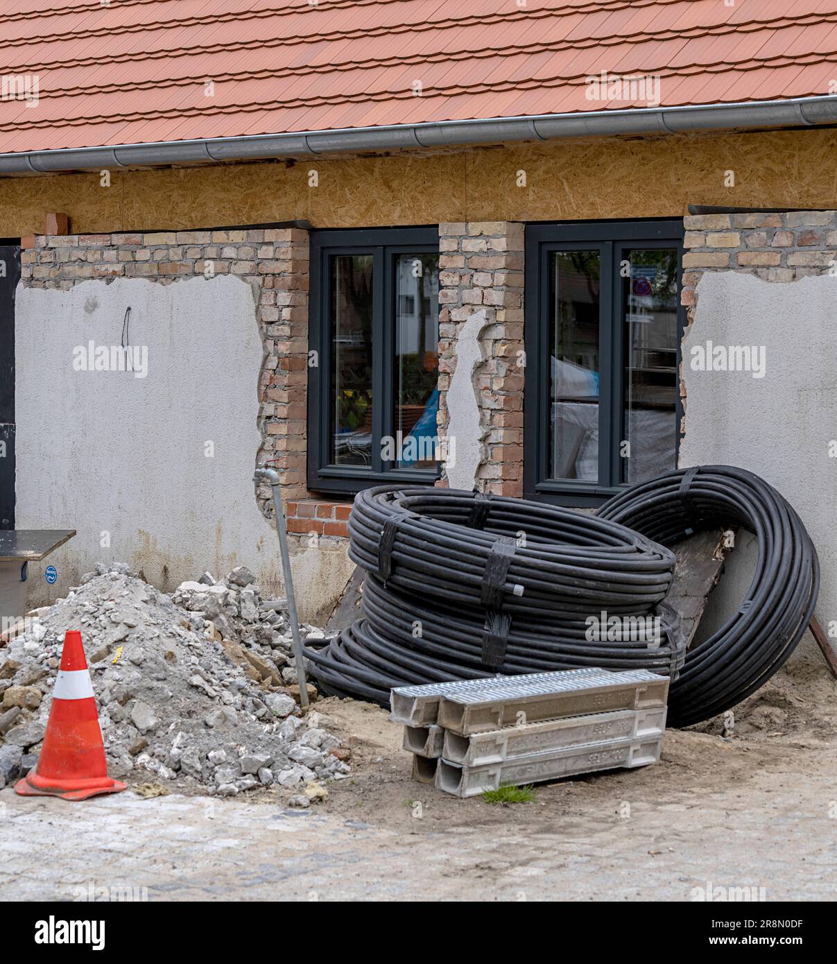 Building Material, Construction Site Family House, Berlin, Germany ...