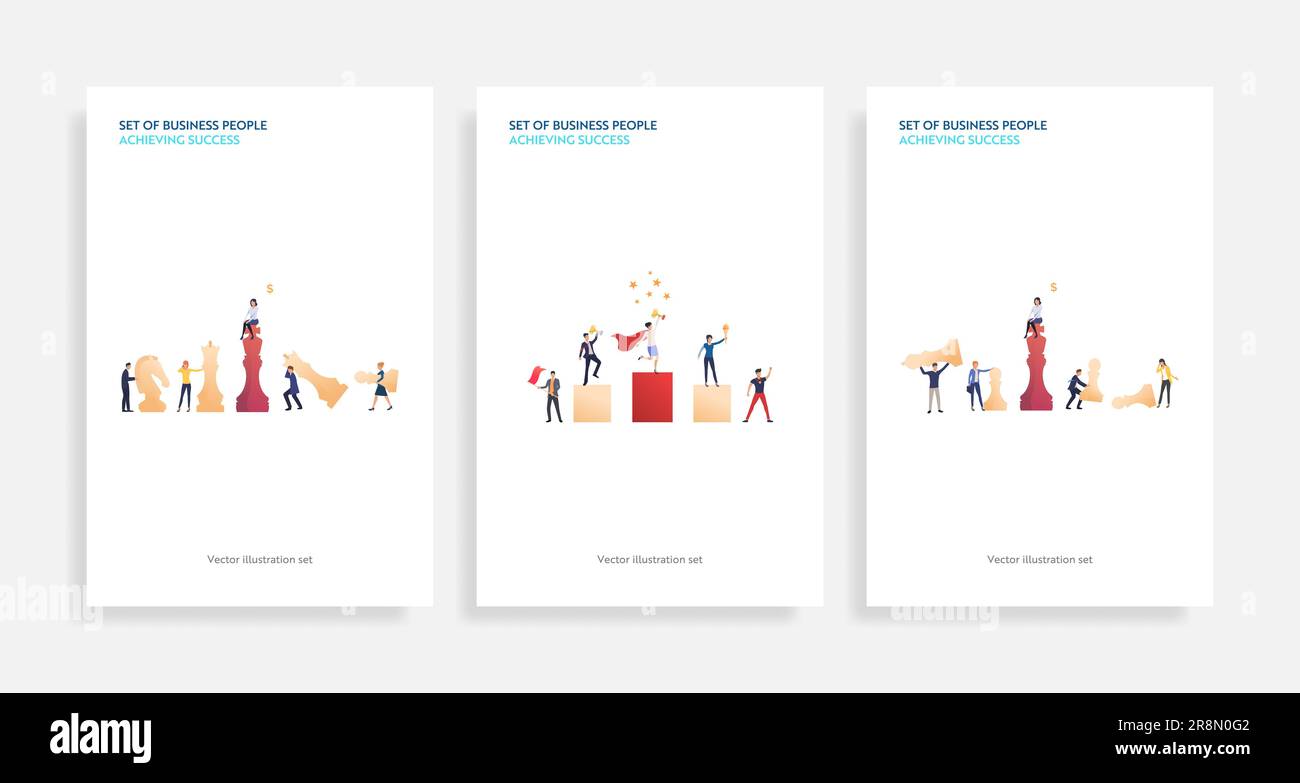 Set of business people achieving success Stock Vector Image & Art - Alamy