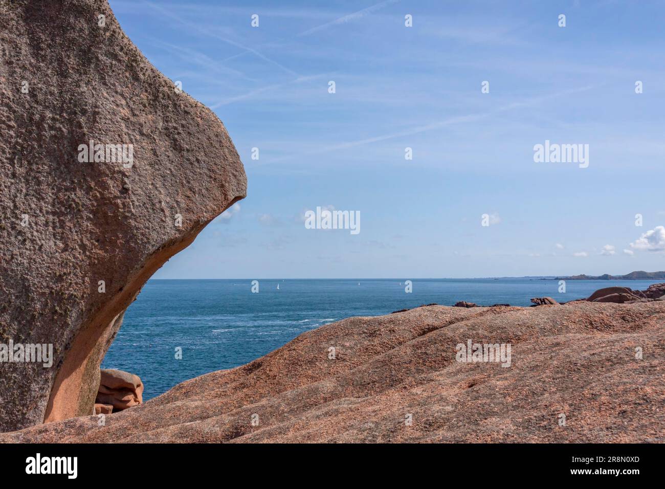 Rock formation on the Cote de Granit Rose Stock Photo - Alamy
