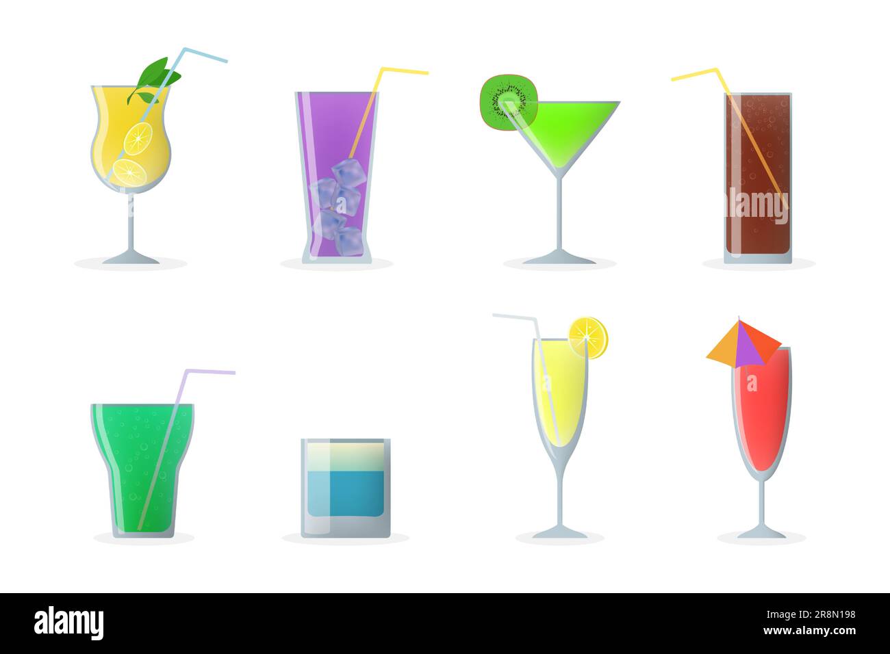 Set vermouth cocktail glass Stock Vector Images - Alamy