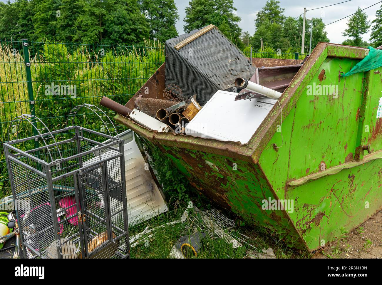 Container with scrap iron for recycling 01 Stock Photo - Alamy