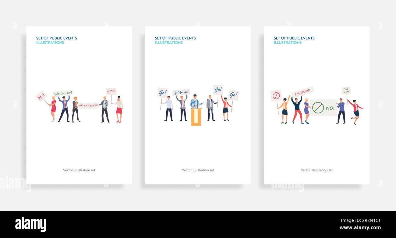 Set of public events illustrations Stock Vector Image & Art - Alamy