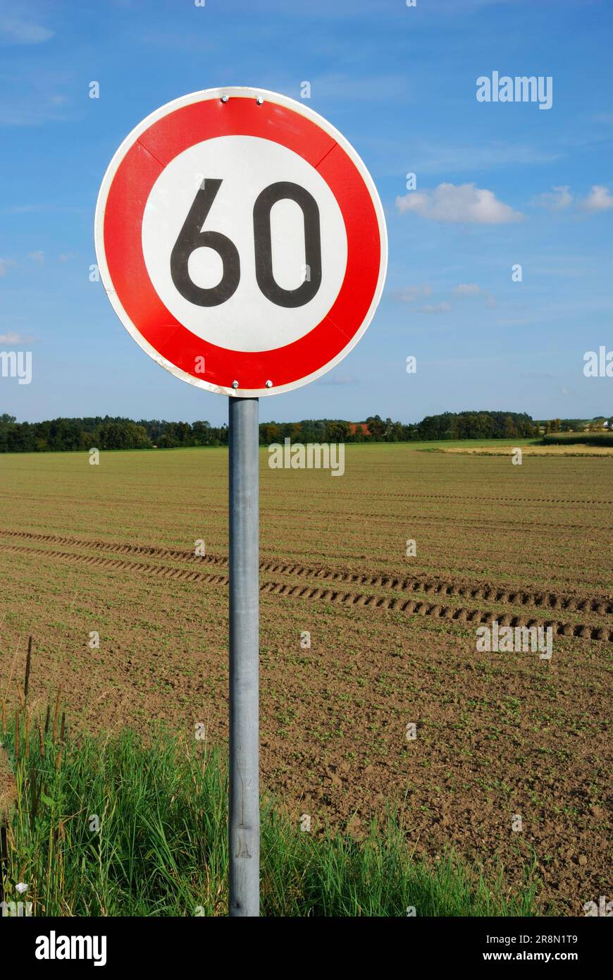 Traffic sign for a speed limit Stock Photo - Alamy
