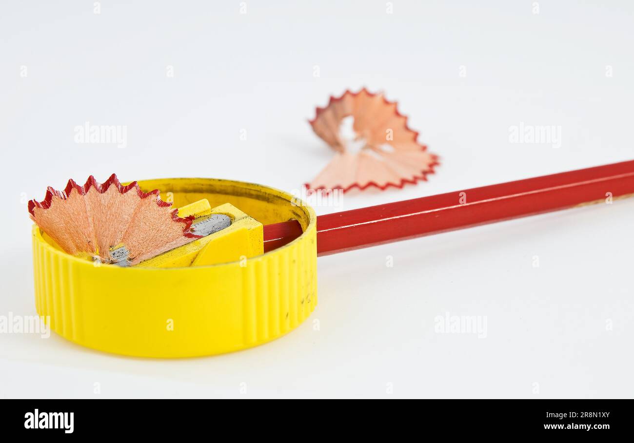 Pencil red crayon hi-res stock photography and images - Alamy