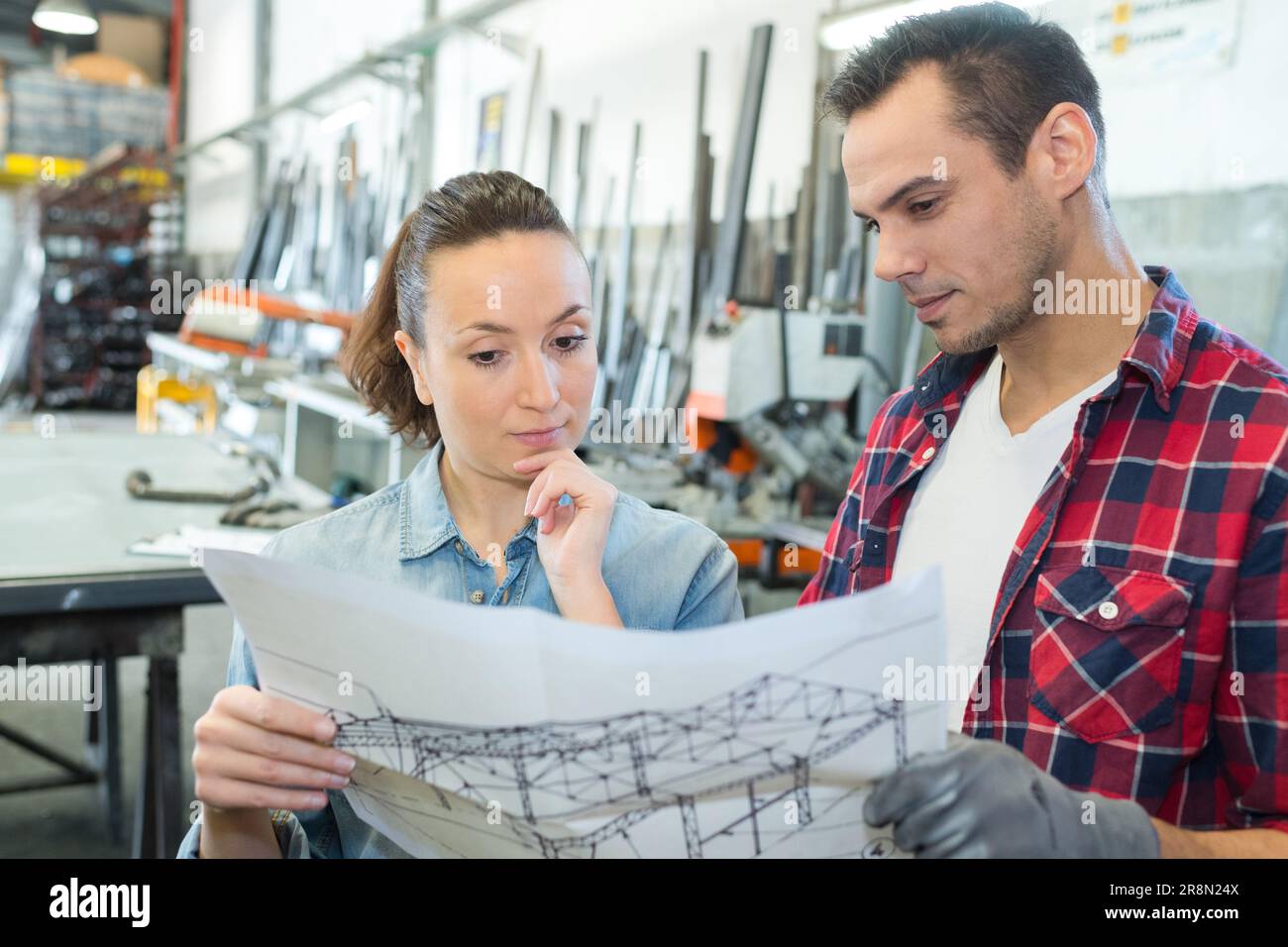 Female engineers working on factory hi-res stock photography and images ...