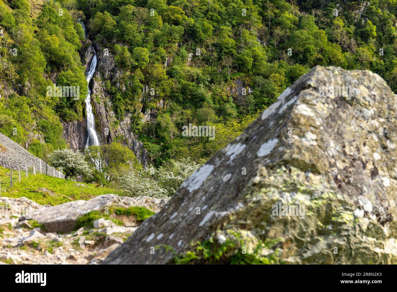 Aber Falls Waterfall, Coedydd Aber National Nature Reserve ...