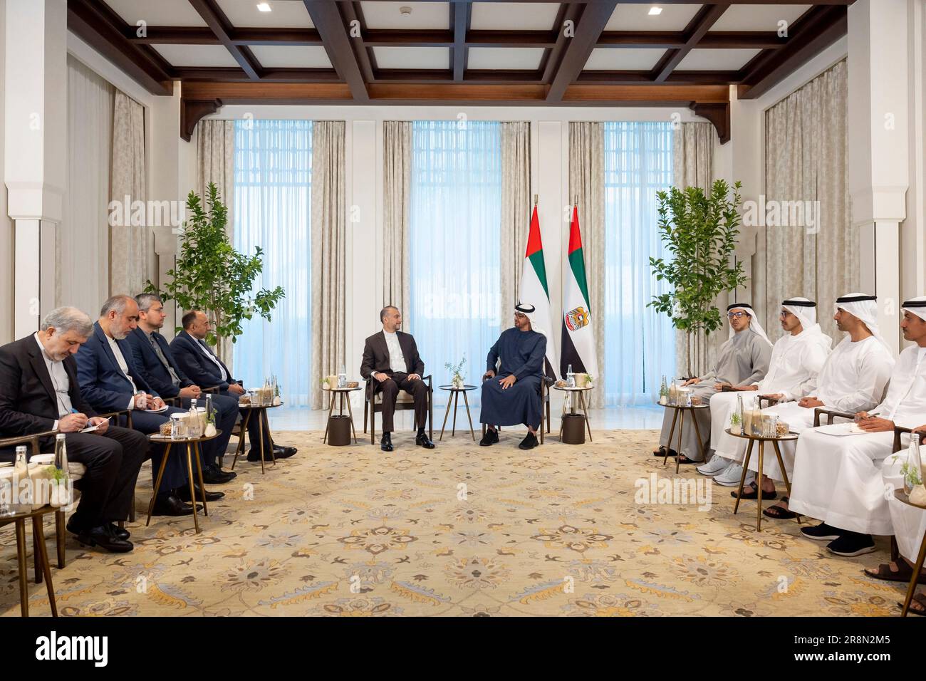 In this photo released by UAE Presidential Court, UAE President Sheikh ...