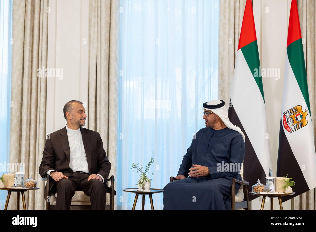 In this photo released by UAE Presidential Court, UAE President Sheikh ...