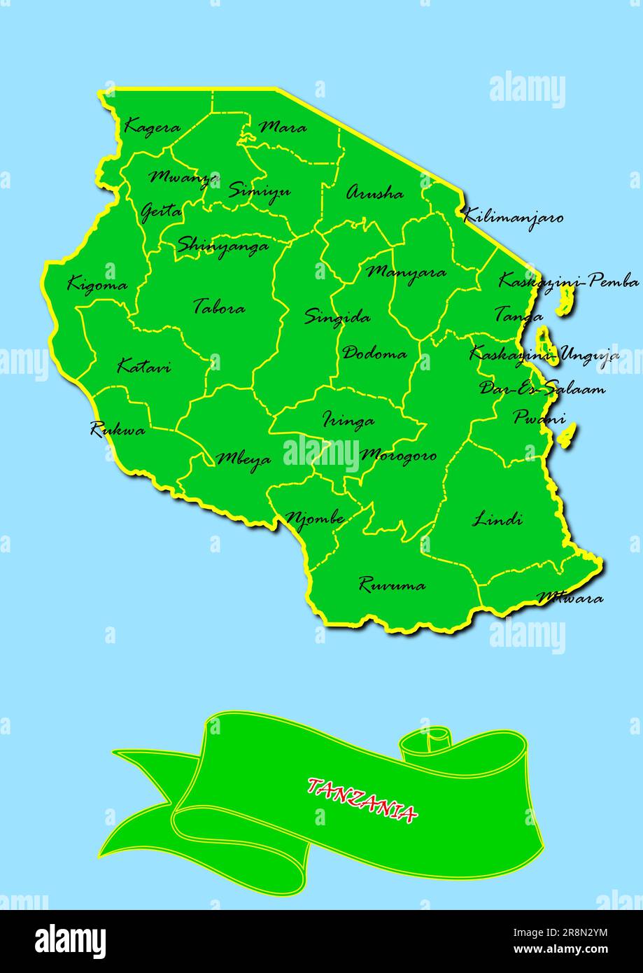 Tanzania Region Map Tanzania Major Cities Map | List Of Major Cities