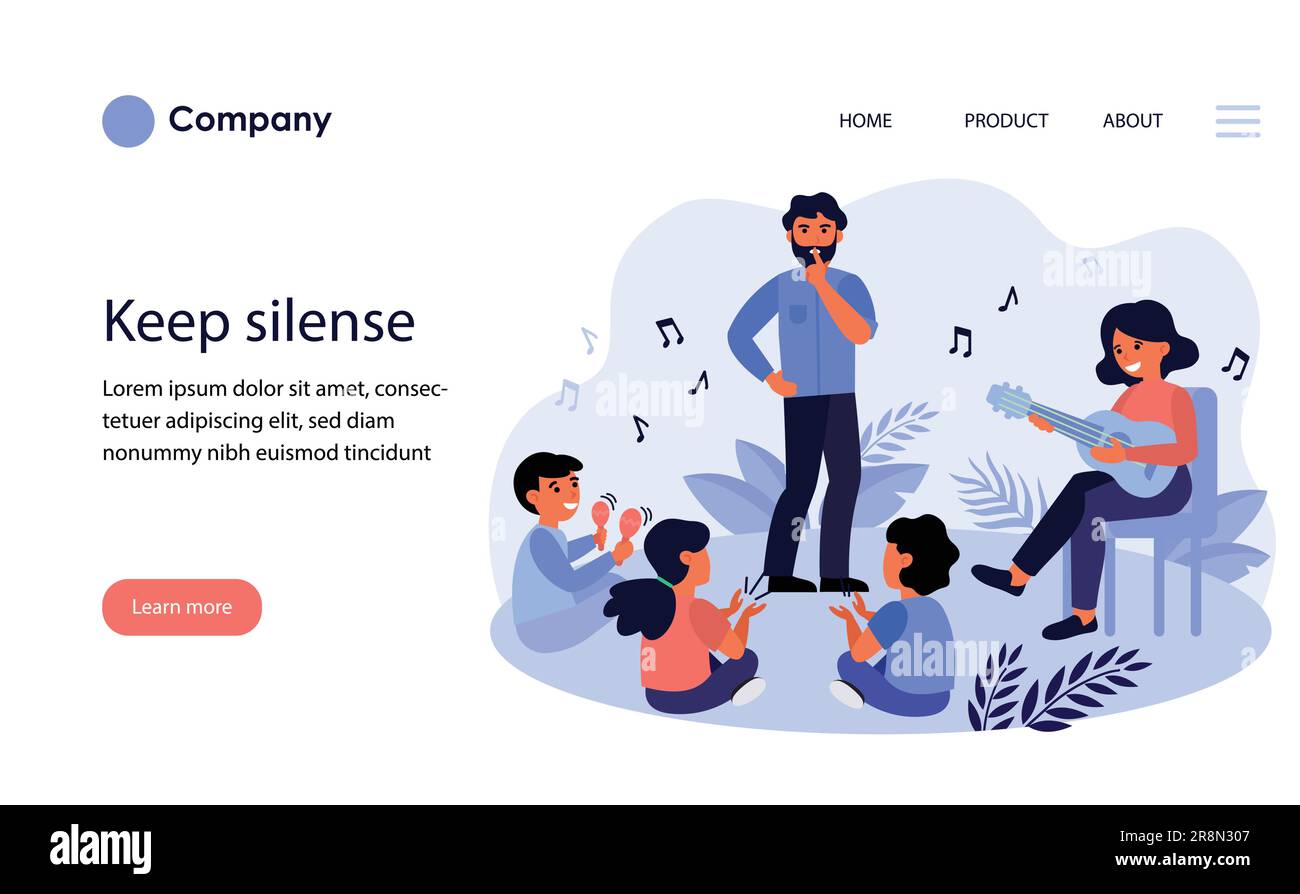 Father asking kids to keep silence [Converted] Stock Vector Image & Art ...