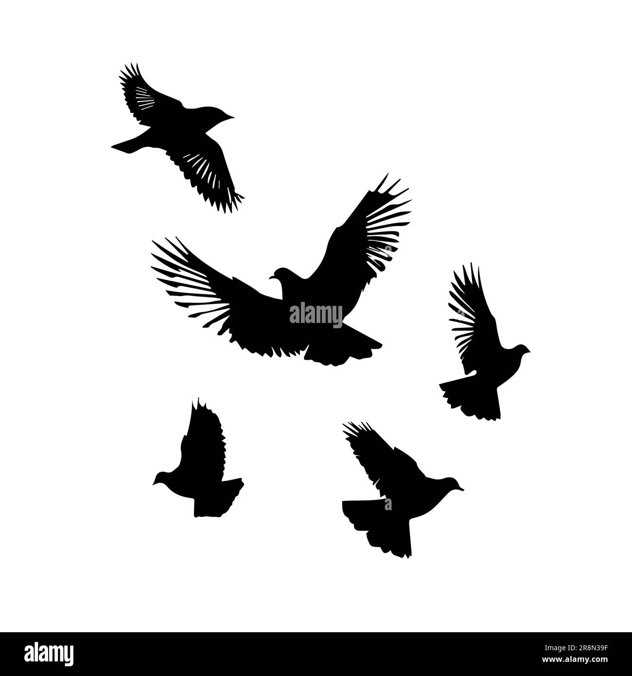 Starlings fly Stock Vector Images - Alamy