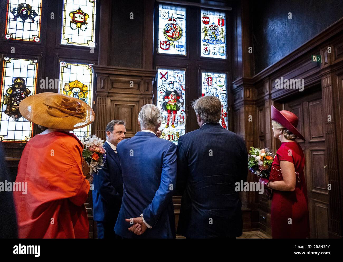 ANTWERP - 22/06/2023, King Willem-Alexander and Queen Maxima and the Belgian King Philippe and ...