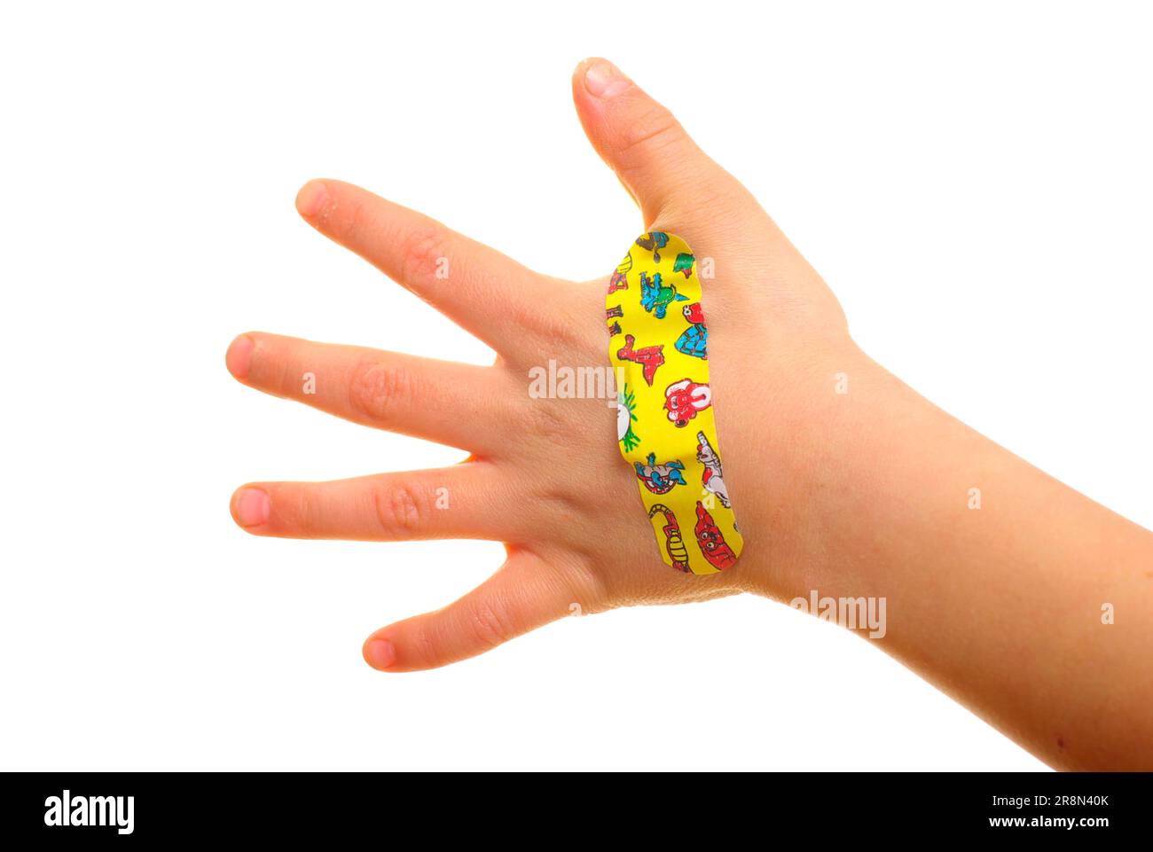 Child's hand with plaster, injured, injury Stock Photo - Alamy